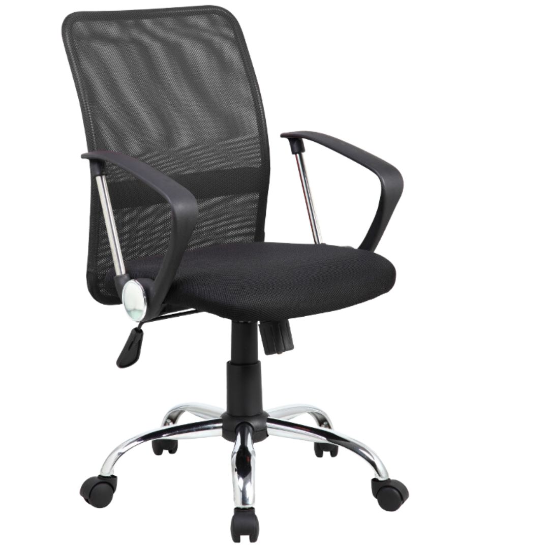 SILLA SIT EJECUTIVA, BASE CROMADA, COLOR NEGRA, PESO, 200 LBS, APOYO A – Skytek Honduras