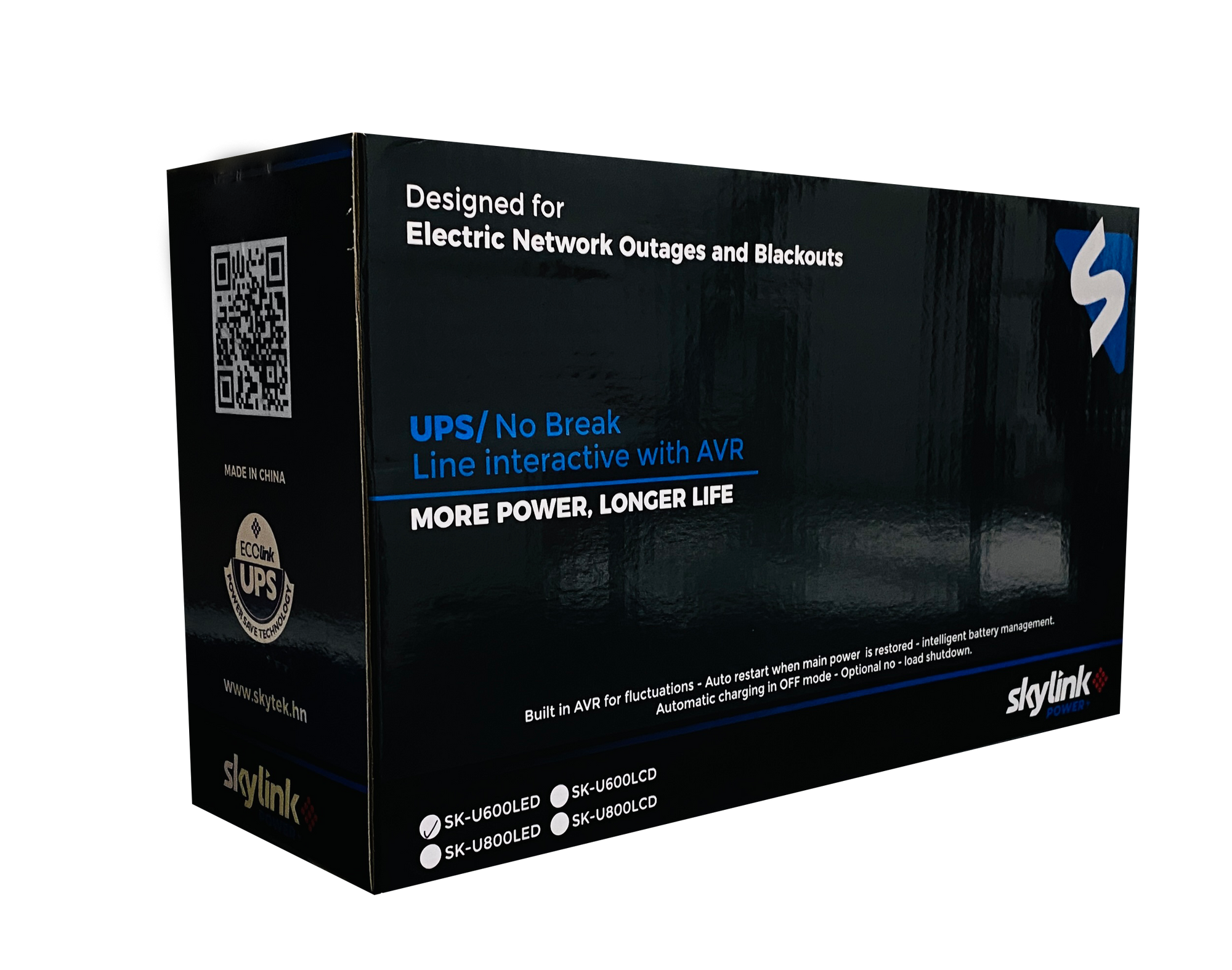 UPS Skylink de 600VA/360W, Linea Interactiva, 120 VCA, regulador de Vo