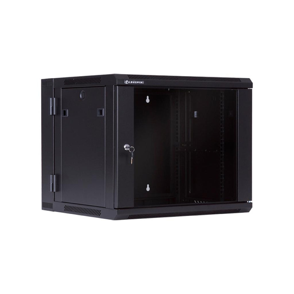 Gabinete Linkbasic de Pared 9U Abatible con puerta de Vidrio/ 550M de